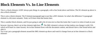 HTML: block vs inline