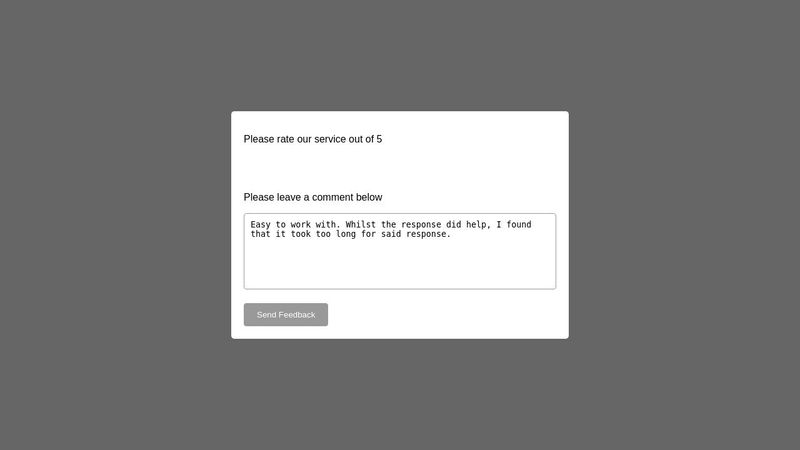 Simple Feedback Form