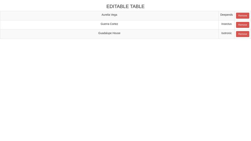 bootstrap editable table form - MDA