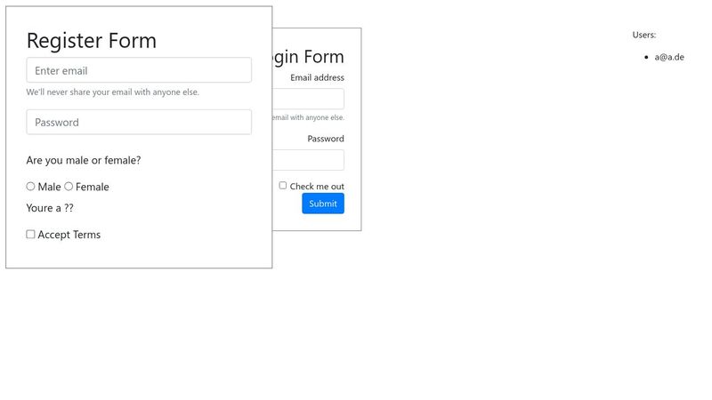Vue: Registration Slide Form