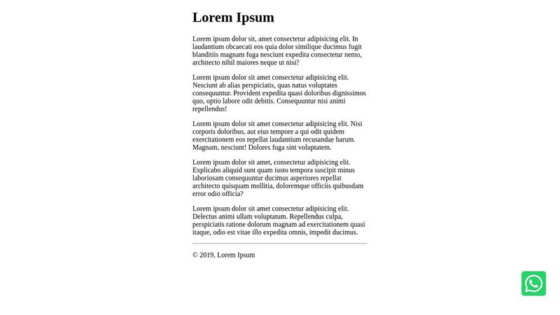 Floating WhatsApp call button HTML, CSS & Font Awesome