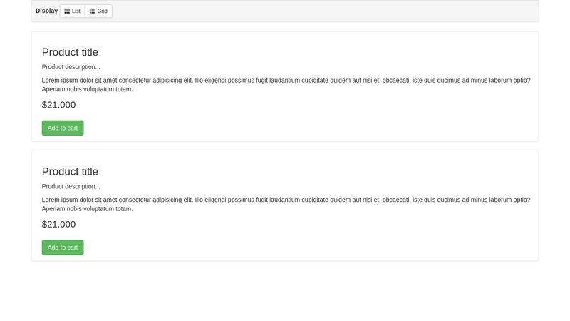 Bootstrap Flexbox List/Grid Toggle Vuejs