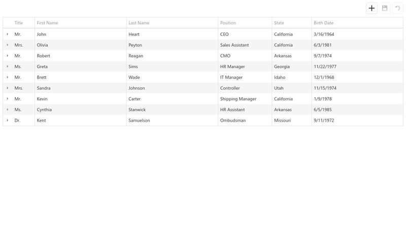 Batch Editing - DevExtreme Data Grid