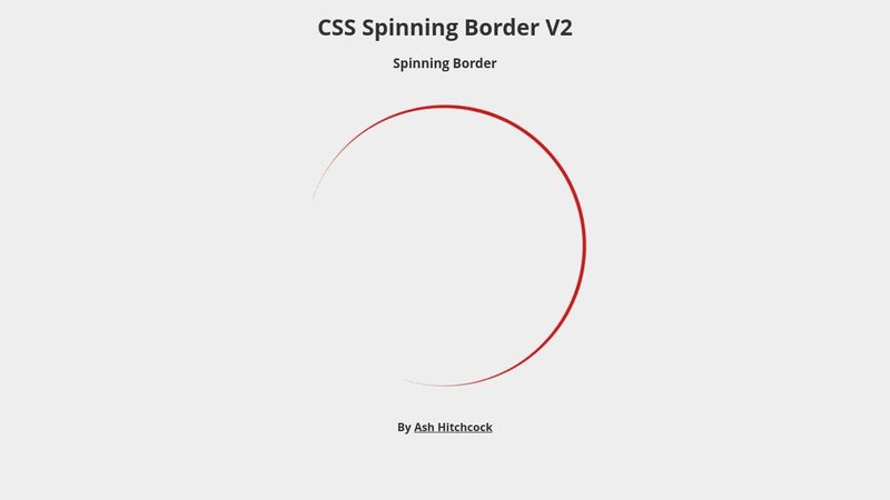 Spinning CSS Border V2