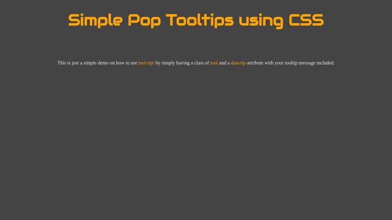 Tooltips using CSS