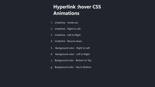 SCSS link hover animations
