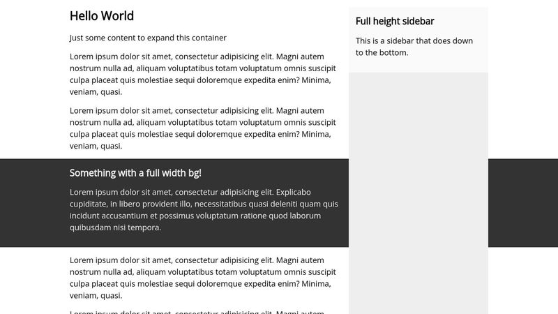 Full width background for child element