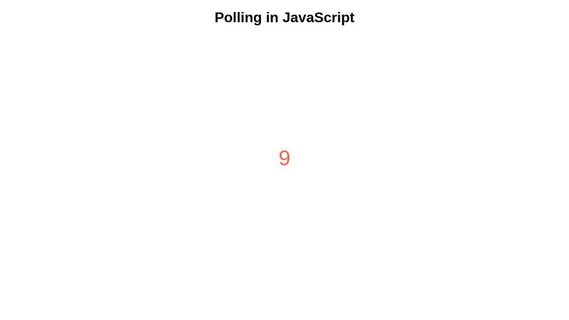 Polling in JavaScript