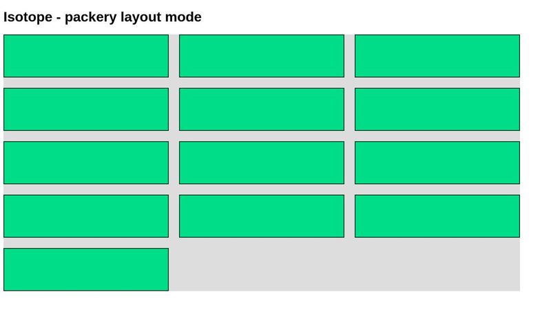 Isotope - packery layout mode