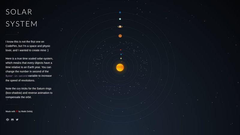 Solar System - CSS only