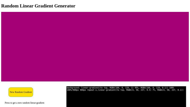 Random Linear Gradient Generator