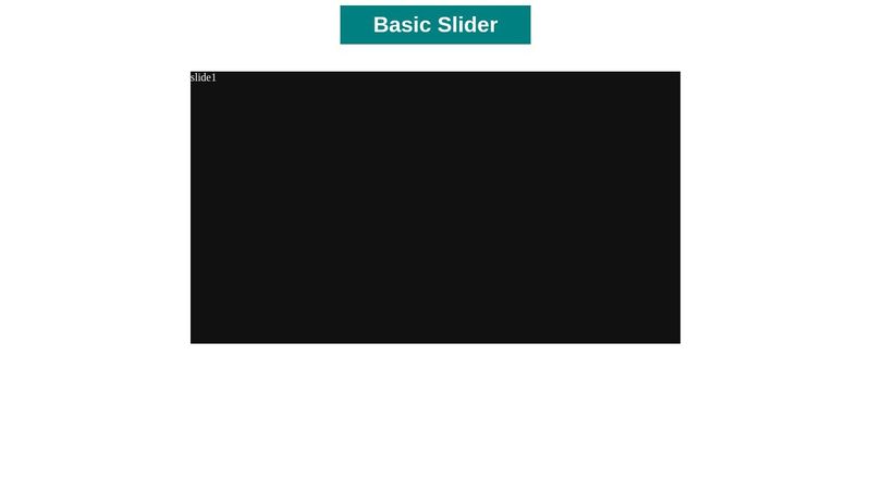 Basic jQuery Slider