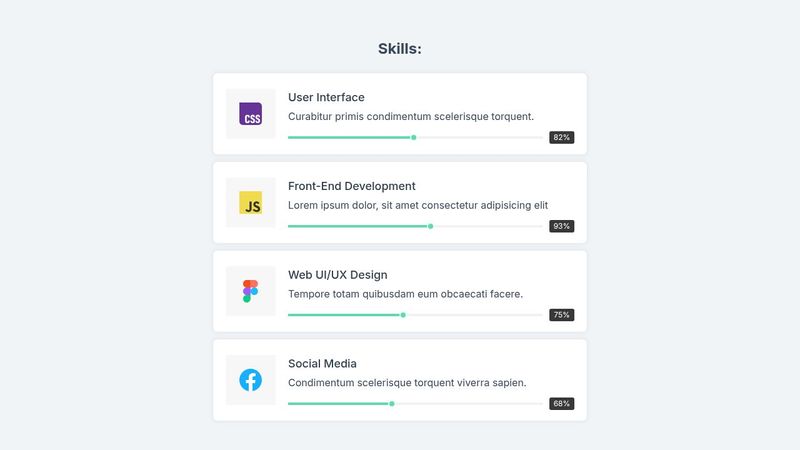 Animated Skill Bars with Percentage