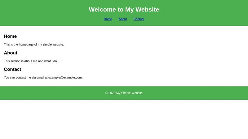 basic website set up