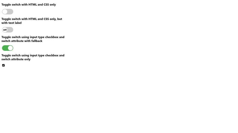 Native switch button with fallback to HTML and CSS