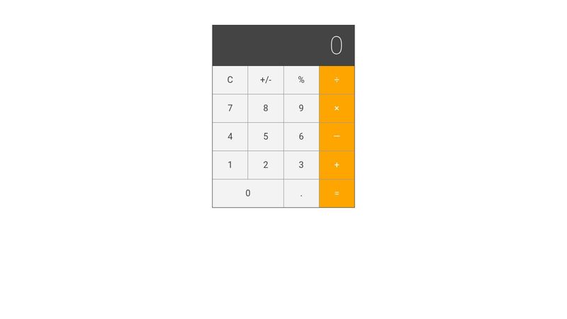 Calculator — Vanilla JS (ES6) & Flexbox