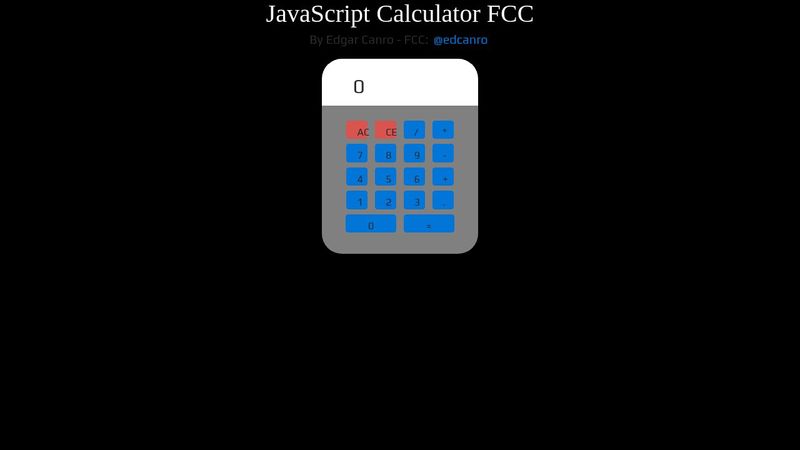 JavaScript Calculator FCC