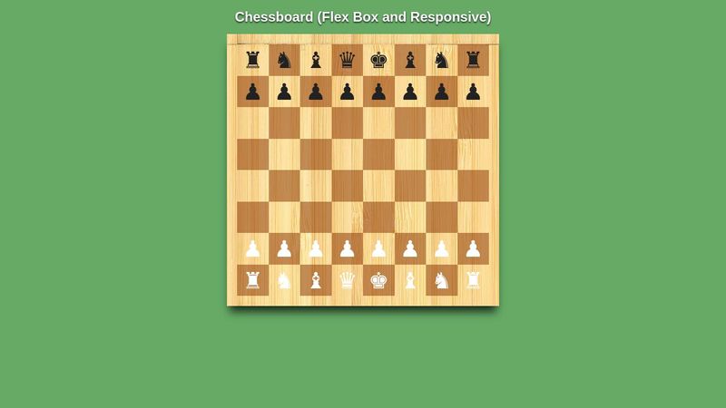 Chessboard (Flex Box and Responsive)