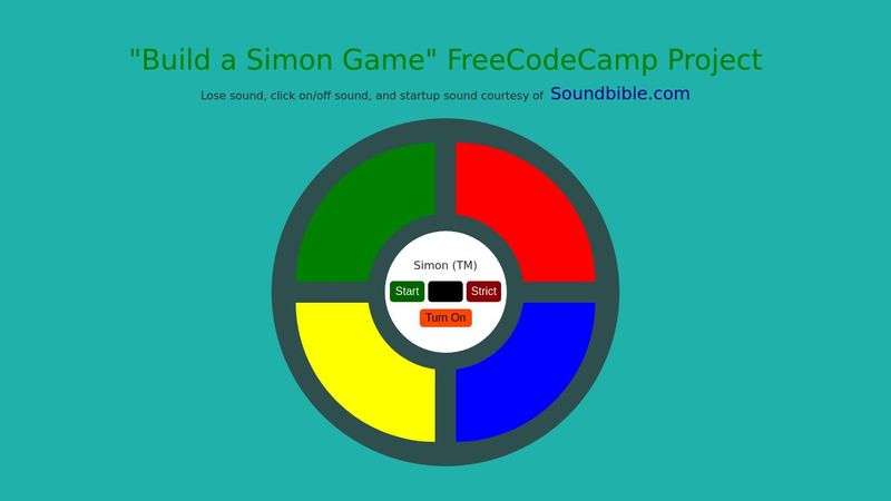 "Build a Simon Game" FreeCodeCamp Project