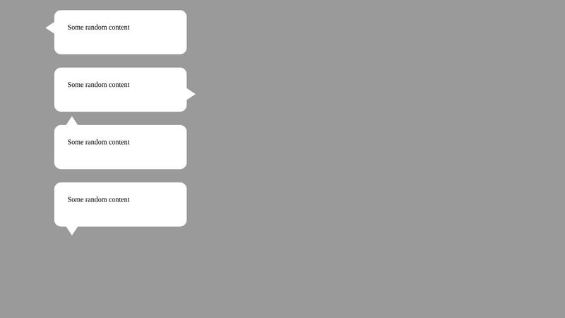 CSS only speech bubbles