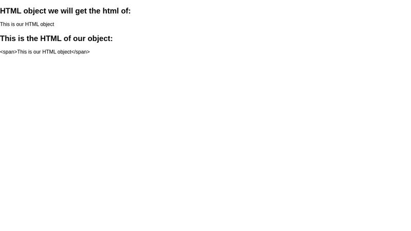OuterHTML Function For jQuery