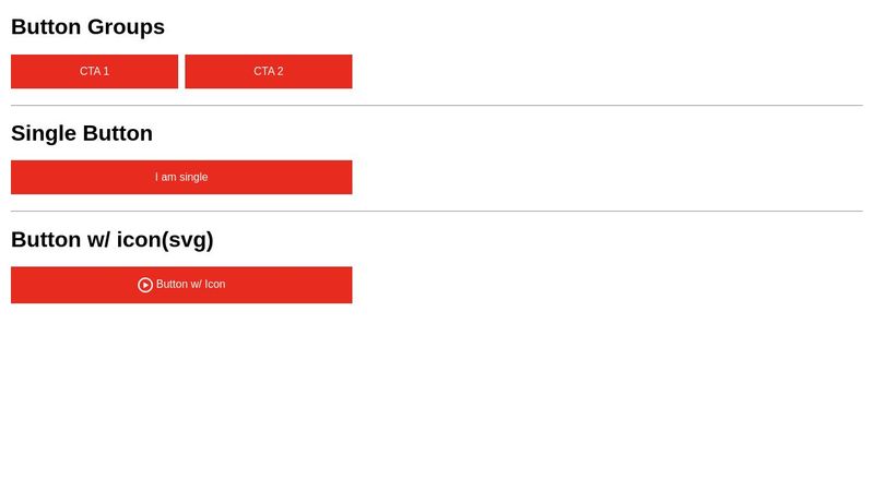 Flexbox Button(Group,Single,w/Icon(svg))