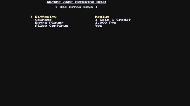 Arcade Operator Menu