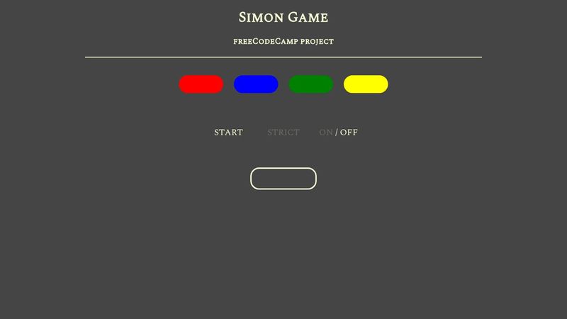 Simon Game FreeCodeCamp