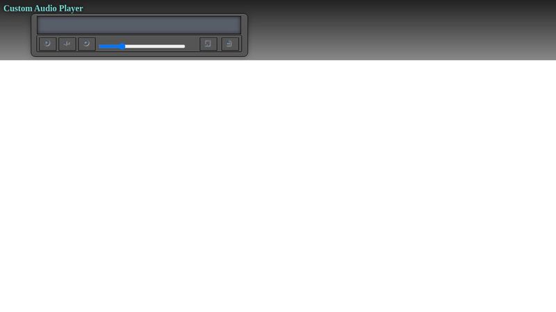 Custom Audio player 07