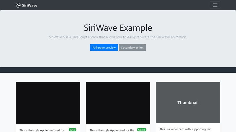 SiriWave.js