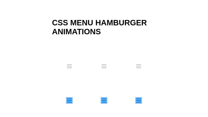 MENU HAMBURGER ANIMATIONS (css)