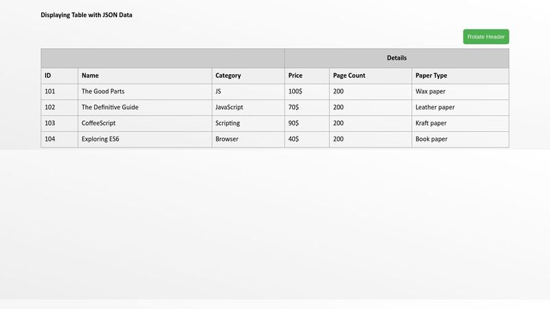 6. Parse JSON Data in a table