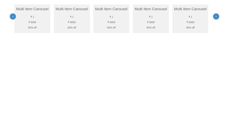 Responsive Multi Item Carousel