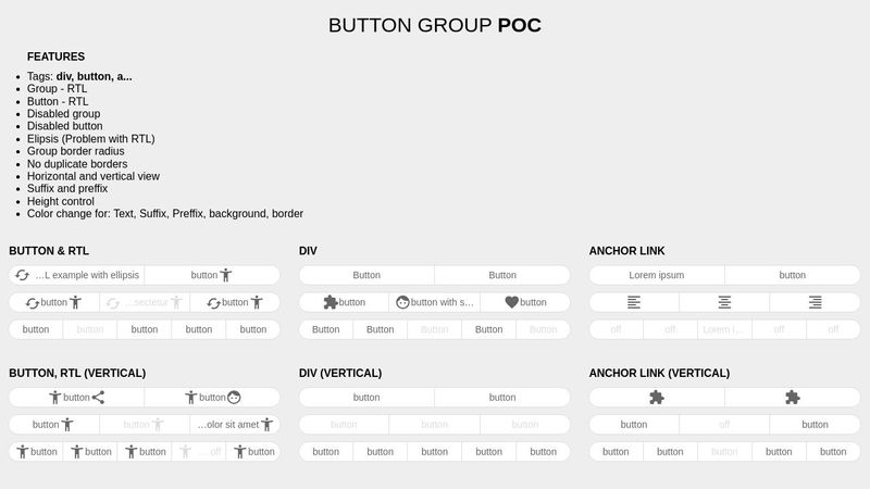 BUTTON GROUPS