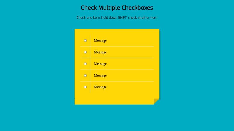Hold Shift and Check Checkboxes