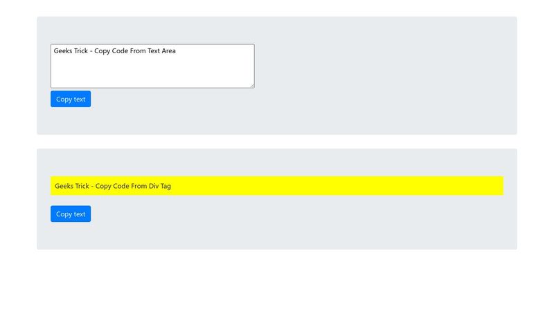 Copy Text to Clipboard Using Javascript