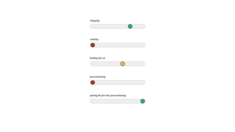 progress bar from json