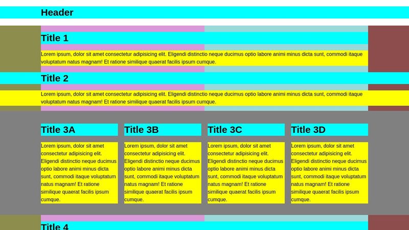 CSS Base html content first - in progress