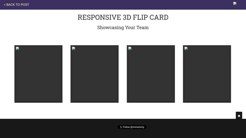 Responsive 3d flip card
