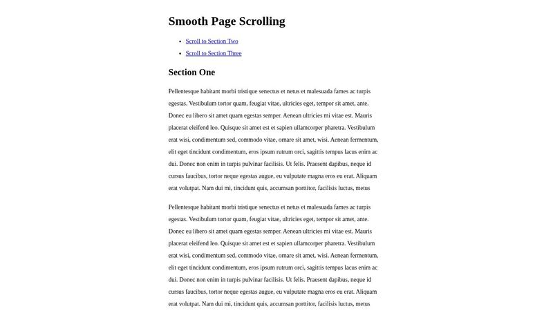 Smooth Page Scrolling in jQuery