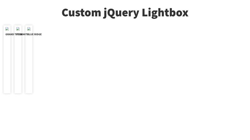 jQuery Lightbox Custom