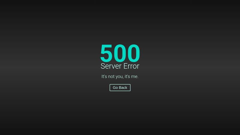 500 Error Page