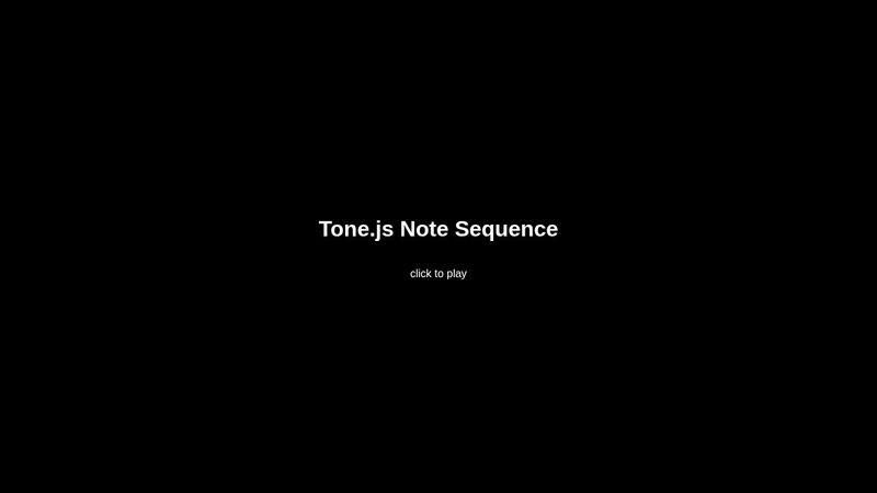 Tone.js note sequence example
