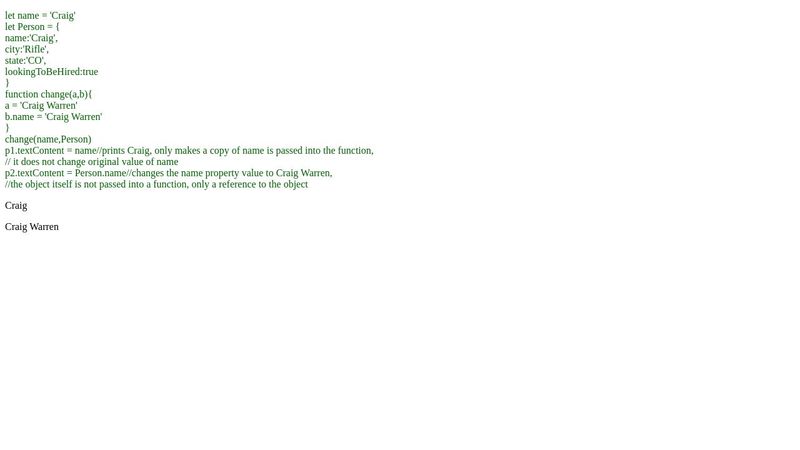 Javascript Primitives vs Objects