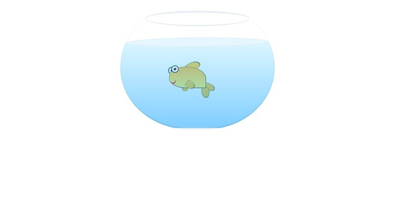 Aquarium with fish animation [Pure CSS]