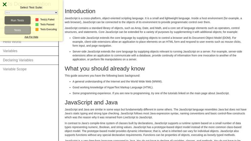 Js-Documentation-Page