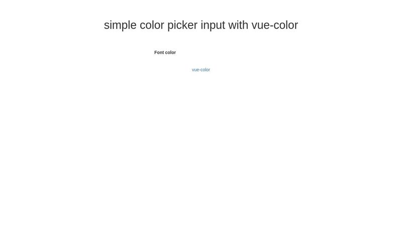simple color picker input with vue-color