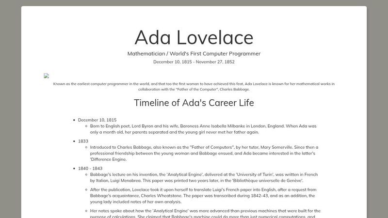 freeCodeCamp - Tribute Page