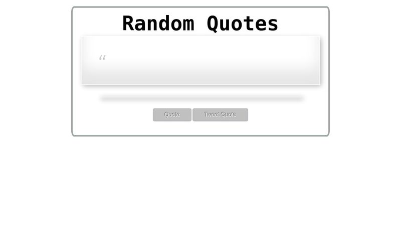 Random Quote Machine