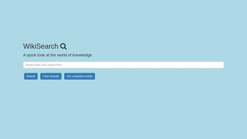 Wikipedia Search App